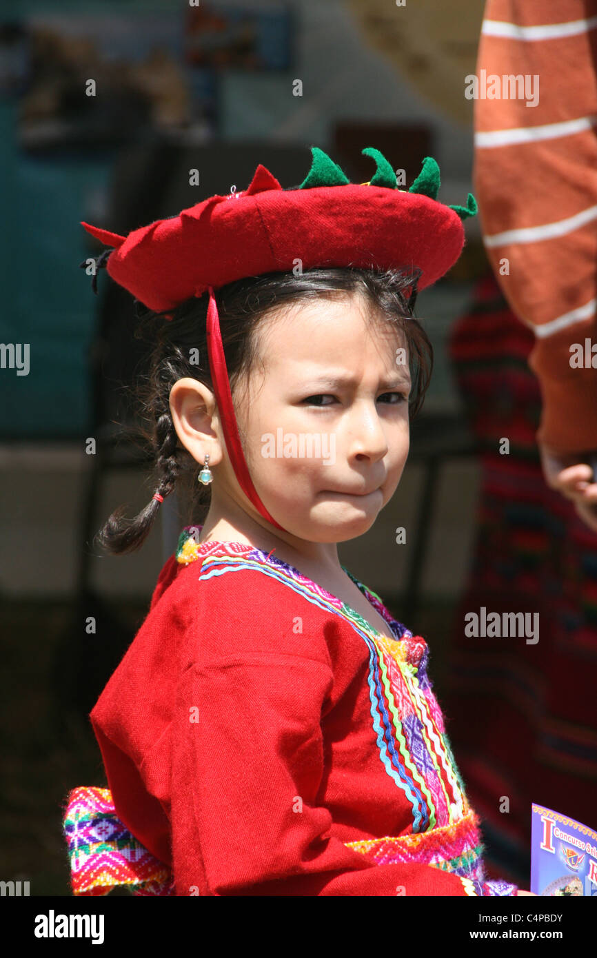 latin american people wearing traditional costumes at event in rome ...
