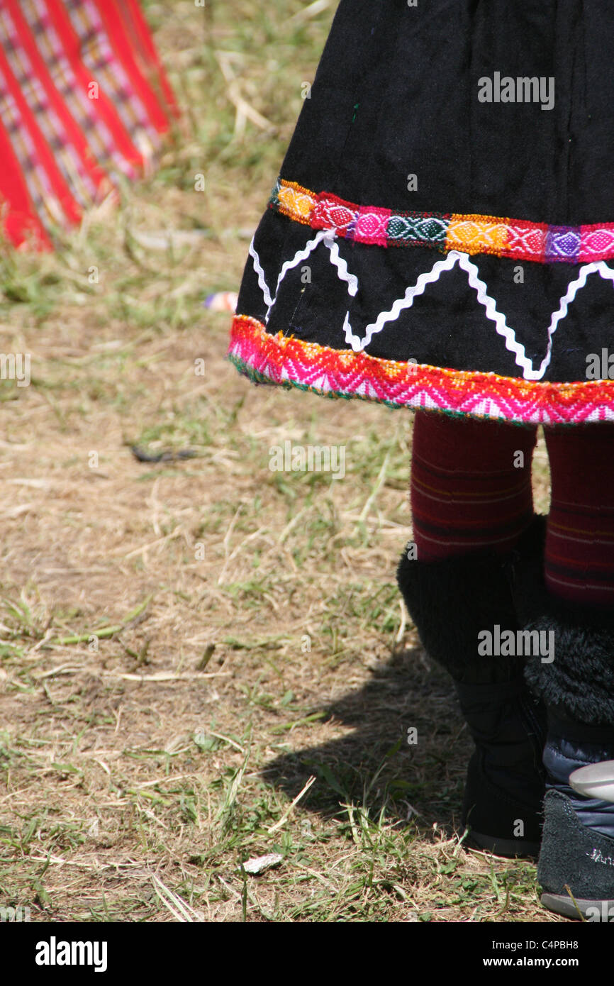 latin american people wearing traditional costumes at event in rome ...