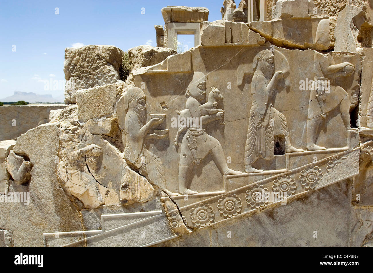 Bas-reliefs - Ruins of the Persian empire Persepolis (Iran Stock Photo ...