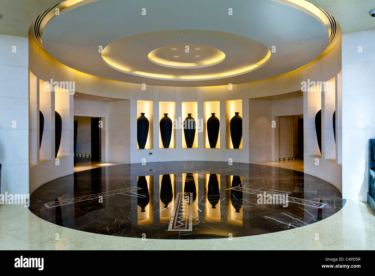 The interior of the Raffles Dubai Hotel in Dubai, UAE Stock Photo - Alamy