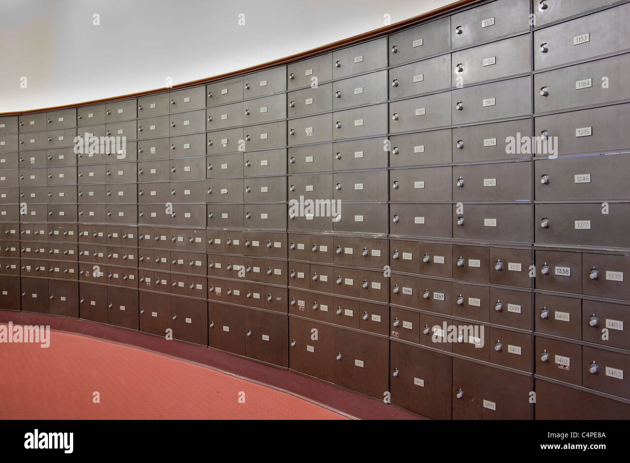 Mailboxes in an office building Stock Photo - Alamy