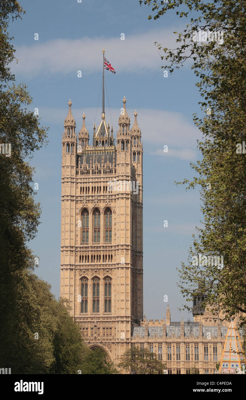 Victoria Tower, part of the Palace of Westminster, viewed from ...