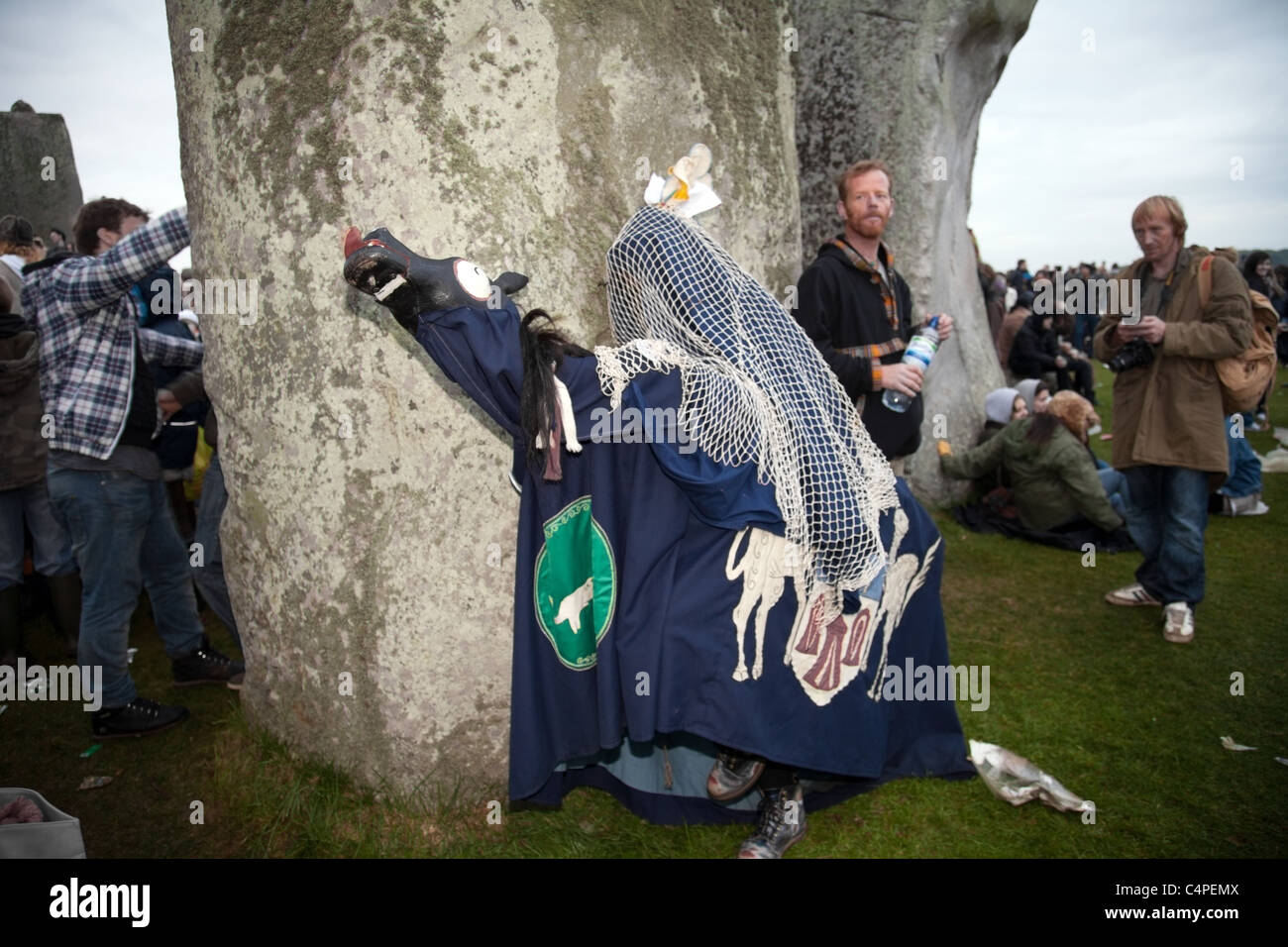 Hobby horse during the summer solstice at Stonehenge Stock Photo - Alamy