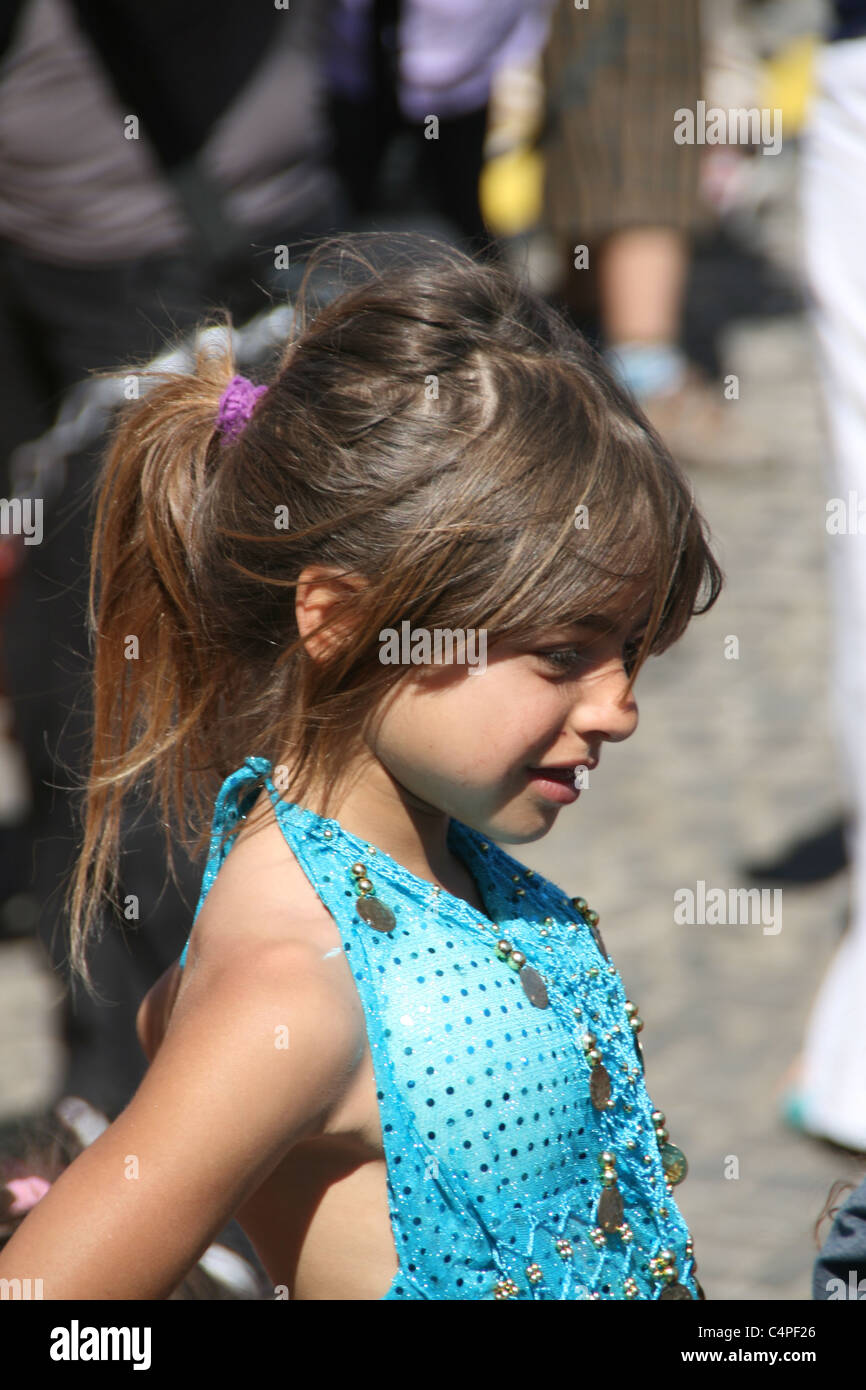 gypsy rom girl wearing traditional costume at an event in rome italy ...