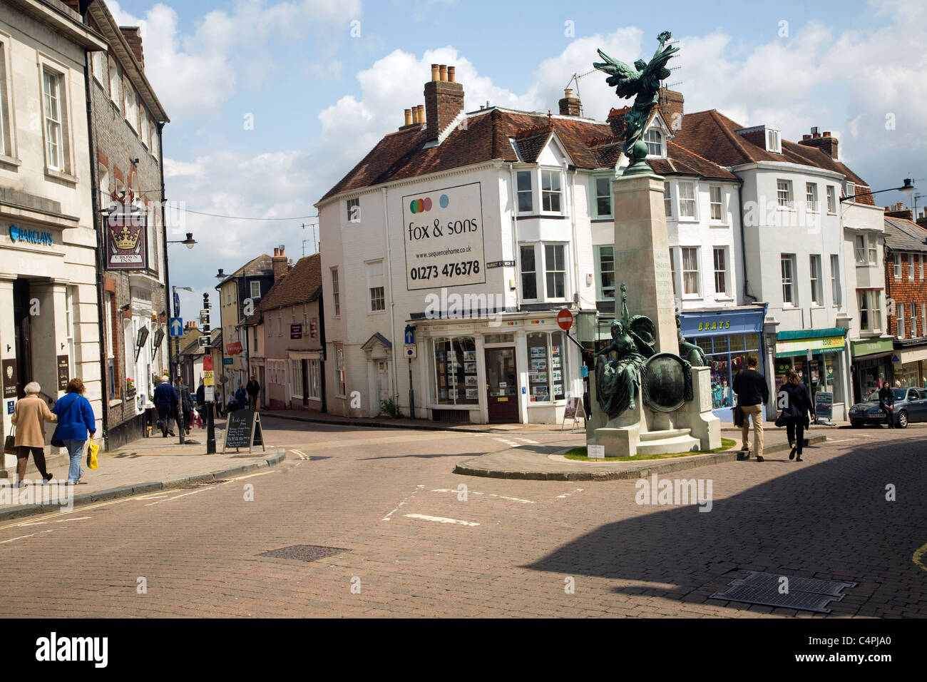 War memorial, Lewes town centre, East Sussex, England Stock Photo - Alamy