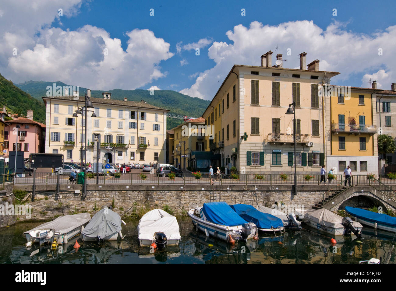 Harbor, Dongo, Como lake, Italy Stock Photo - Alamy