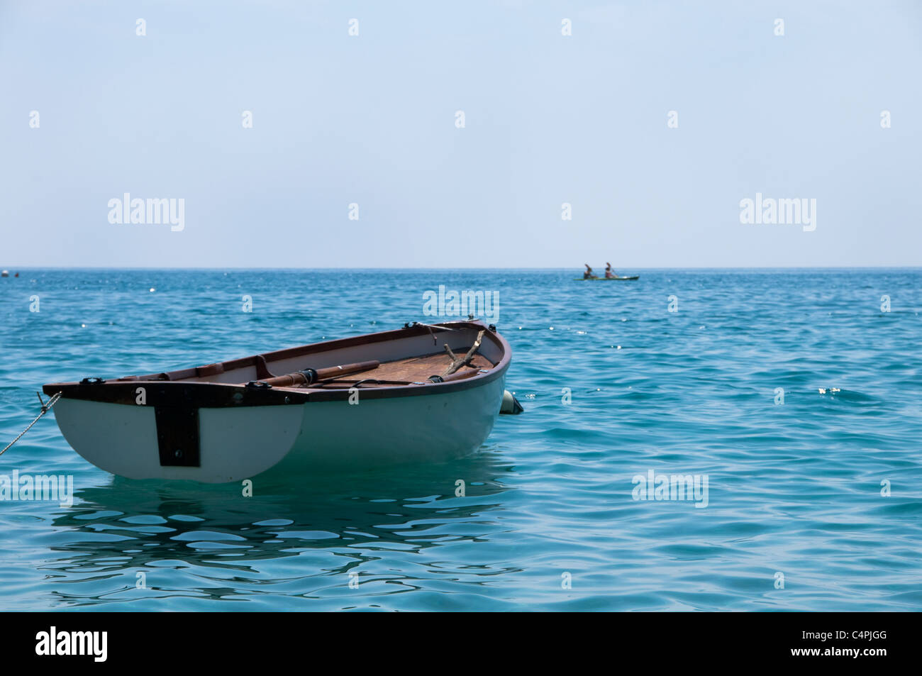 Empty fishing boat, Cinque Terre, Italy Stock Photo - Alamy