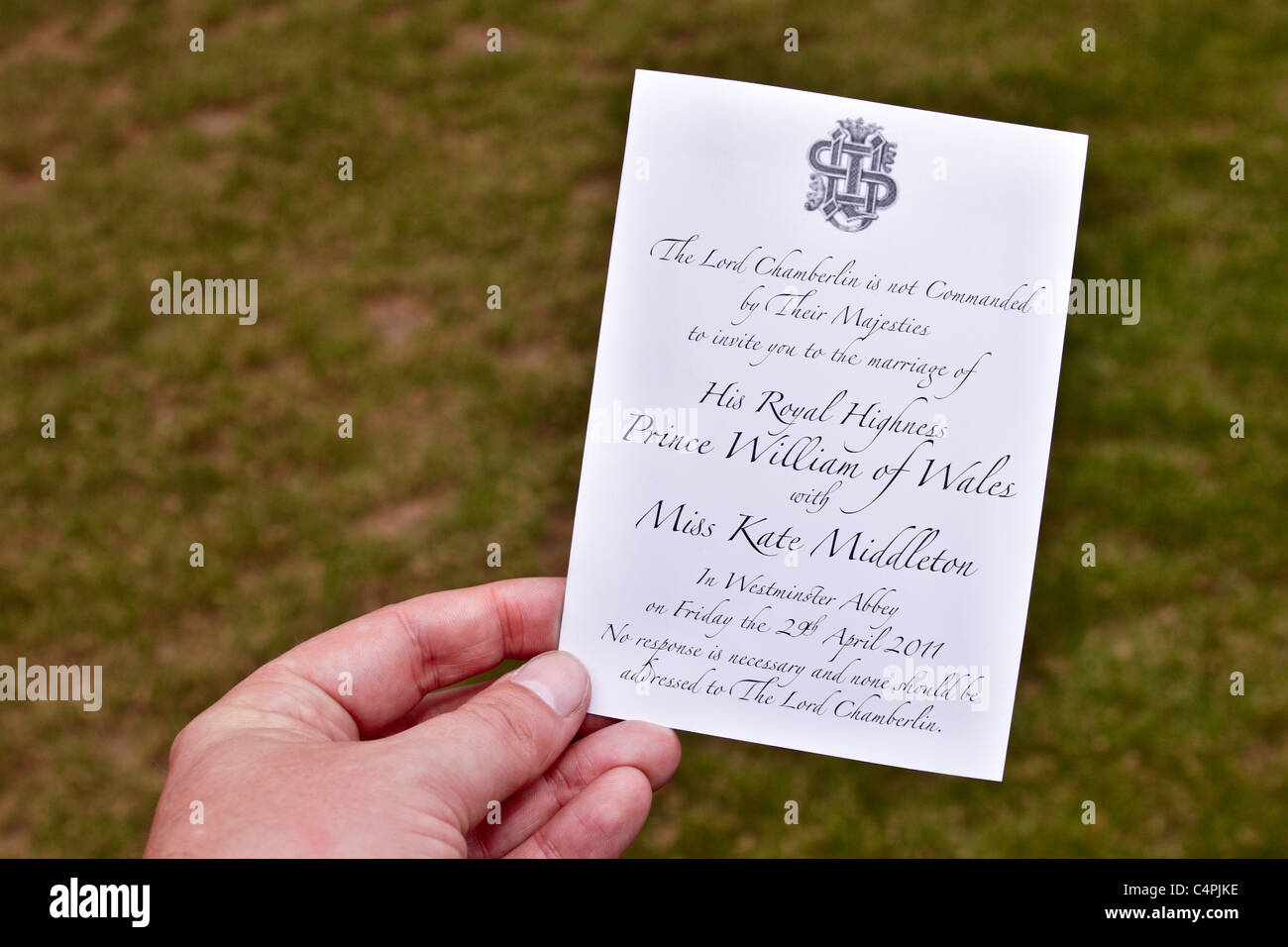 Royal Wedding 2011: A fake Royal Wedding invitation being given out to ...