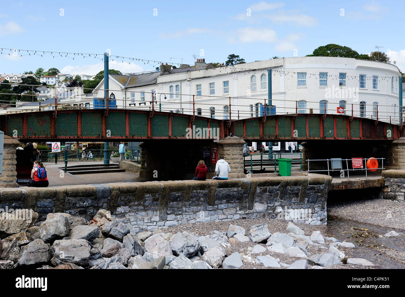 dawlish seafront railway bridge carrying the west coast main line as it ...
