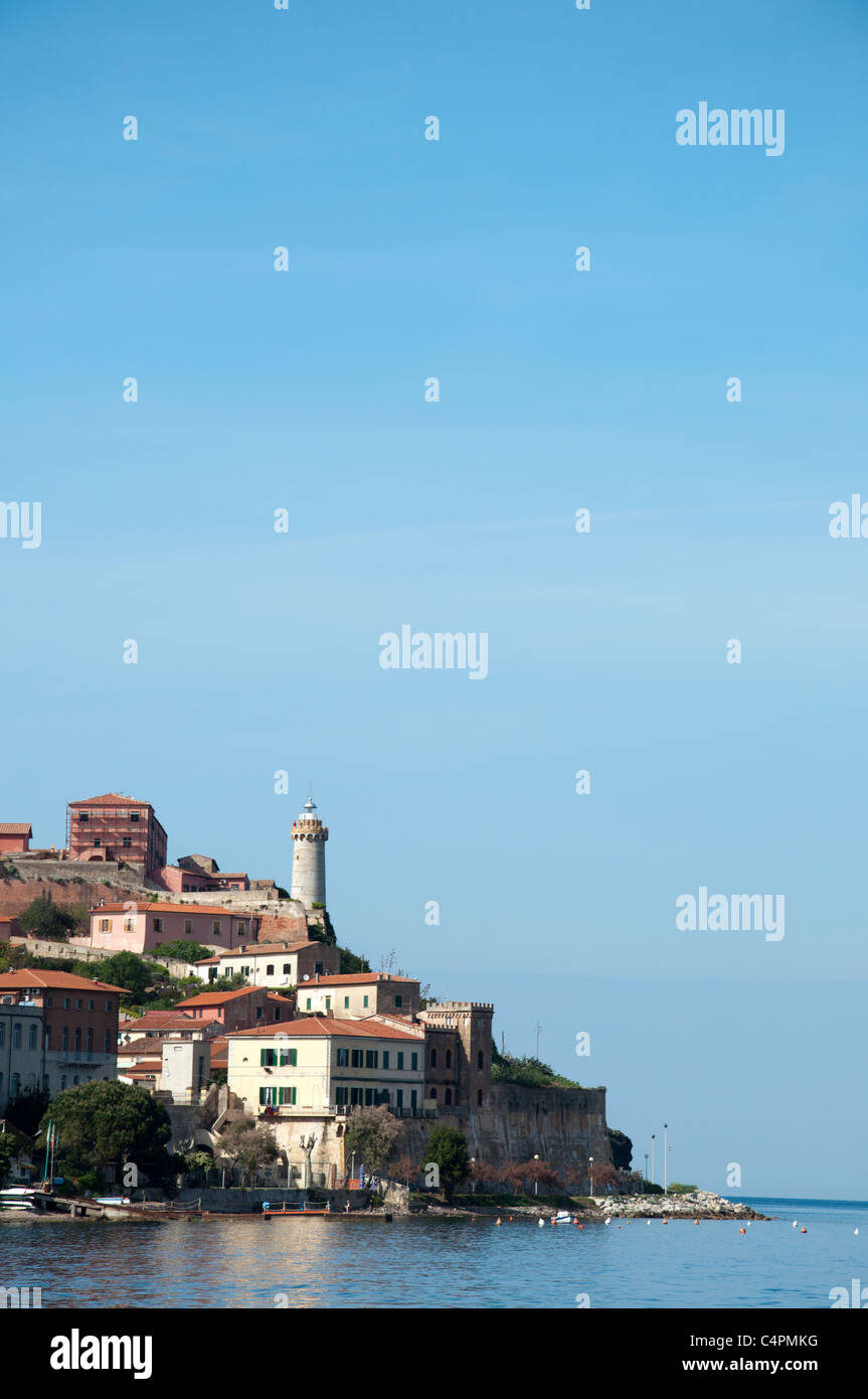 Portoferraio isle island tuscany town fortress hi-res stock photography ...