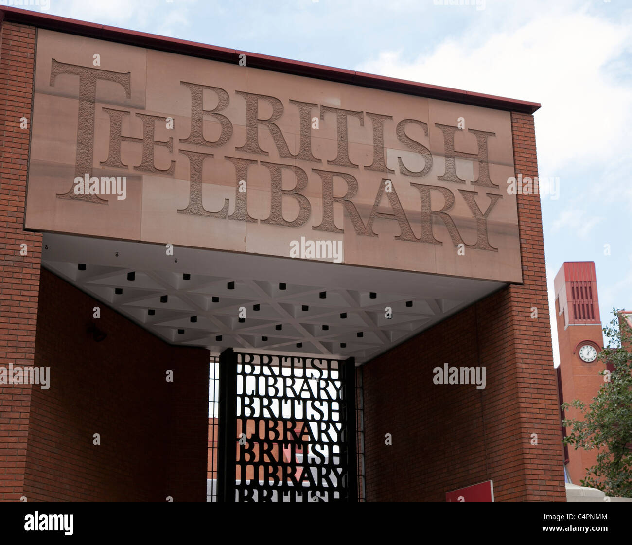 The Euston Road entrance to the British Library in London Stock Photo ...