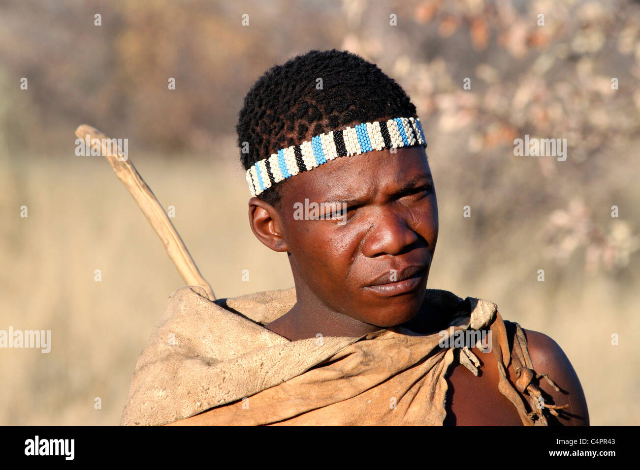 Photo of a bushman in Botswana, Africa Stock Photo - Alamy