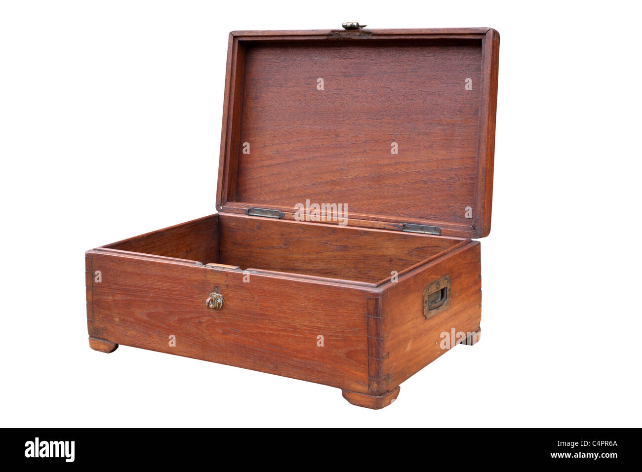 retro wooden chest box Stock Photo - Alamy