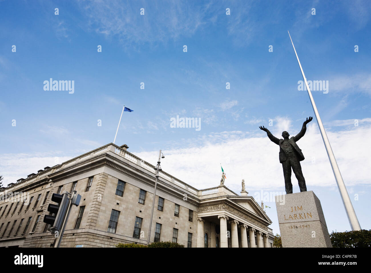 Statue of Jim Larkin outside General Post Office, Dublin, Republic of ...