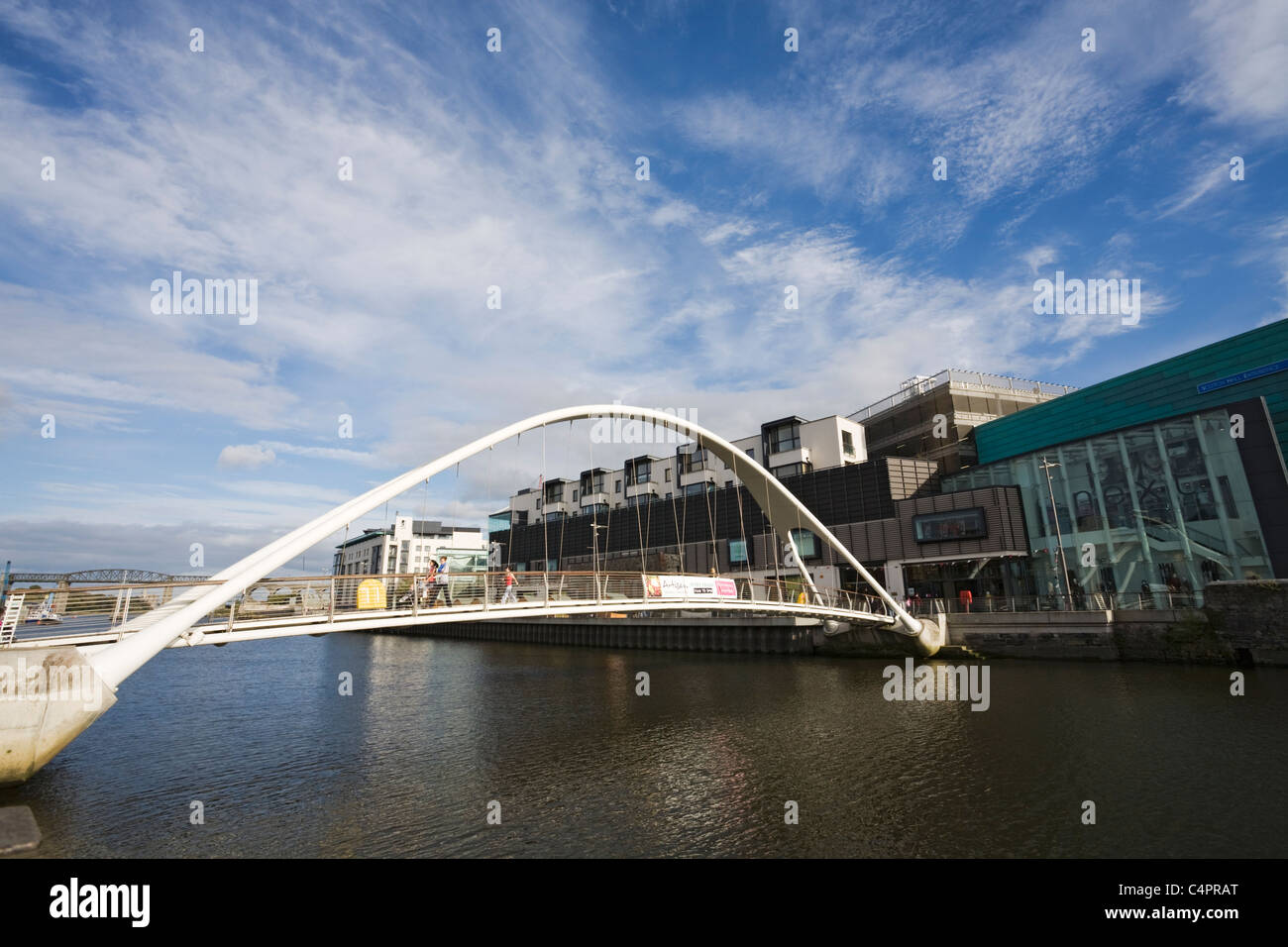 Footbridge over River Boyne, Drogheda, Co. Louth, Republic of Ireland ...