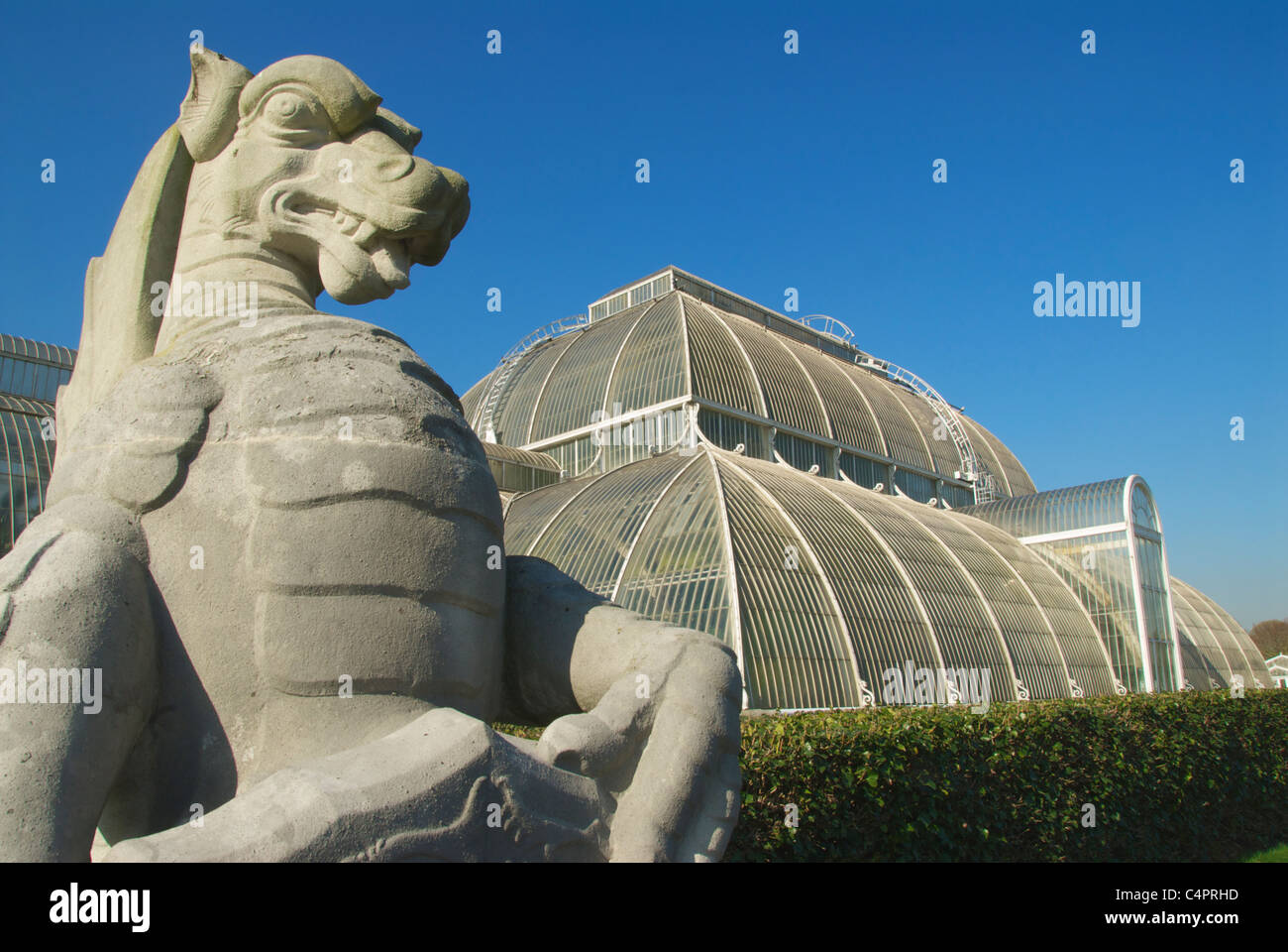 Tudor dragon and Palm House Stock Photo - Alamy