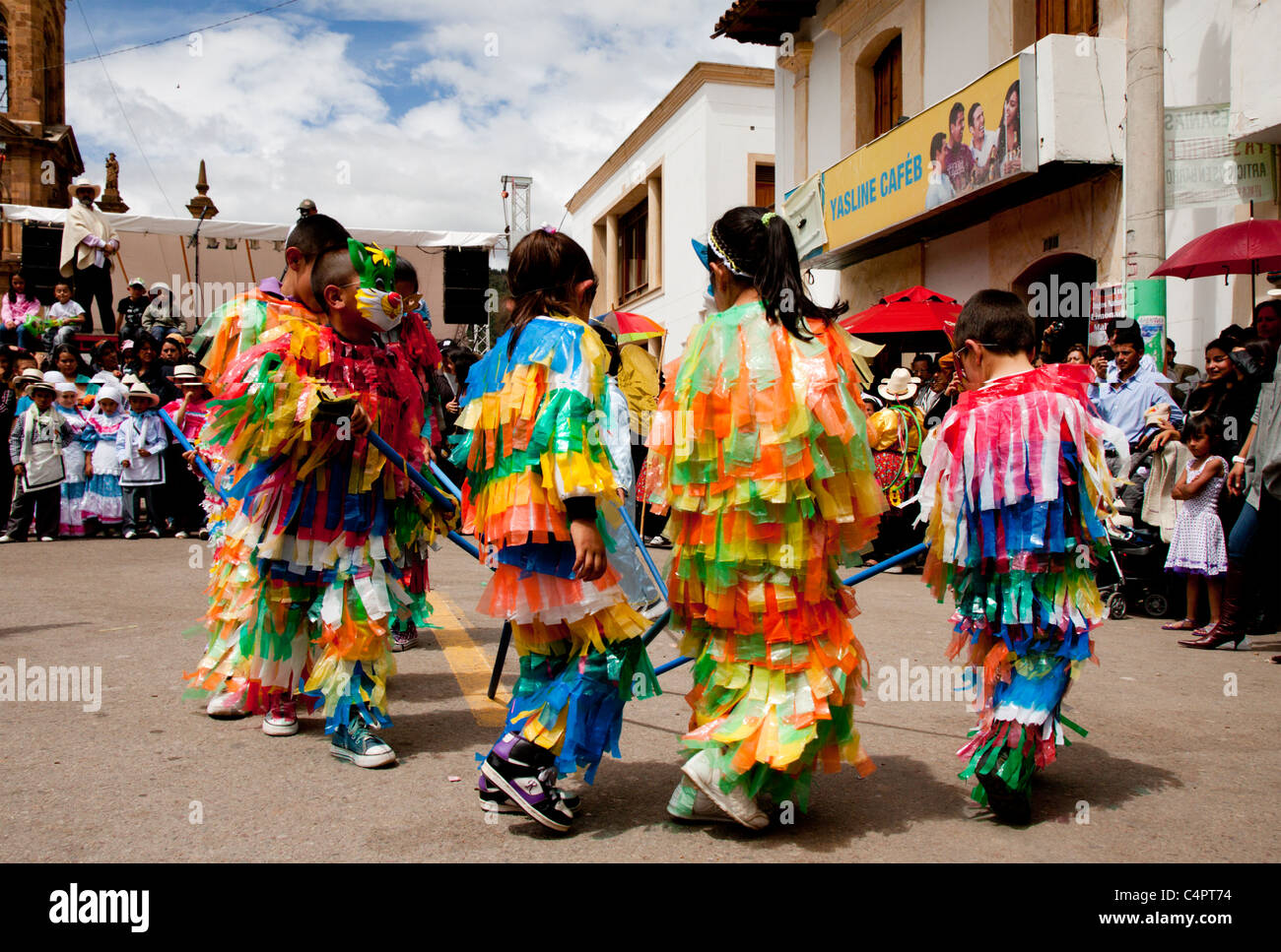 Dancers of Nobsa Dance Group performing outside a traditional dance ...