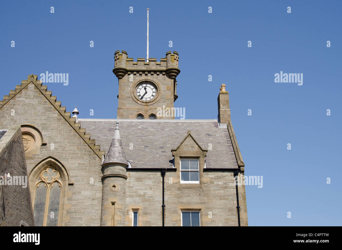 Scotland, Shetland Islands, Mainland, Lerwick. Historic Town Hall Stock ...