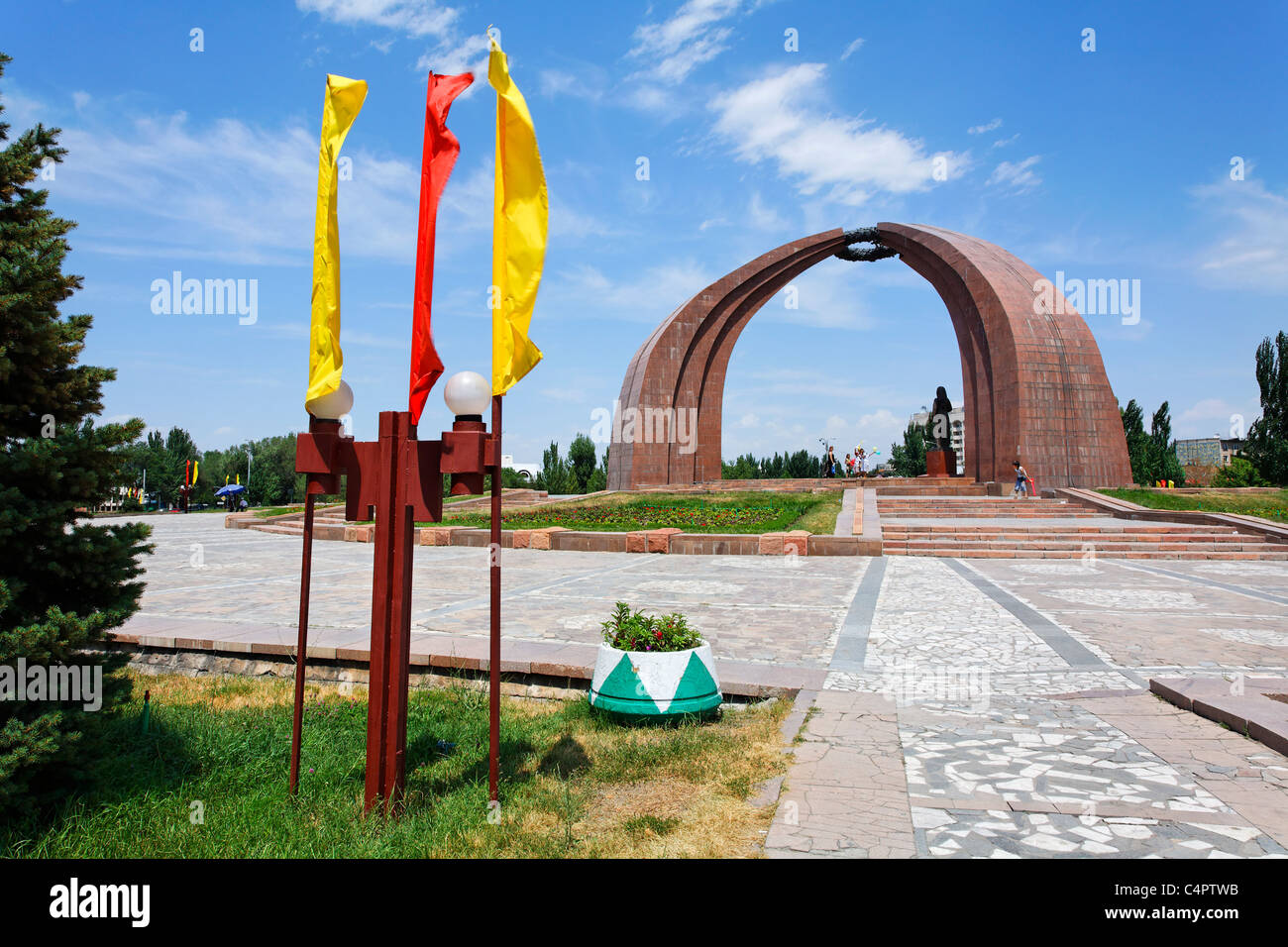 Kyrgyzstan - Bishkek - Victory Square - monument to World War Two Stock ...