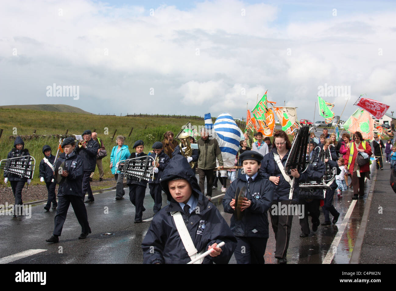 The 5th Leek and District Scout and Guide Band leading the 2011 famous ...