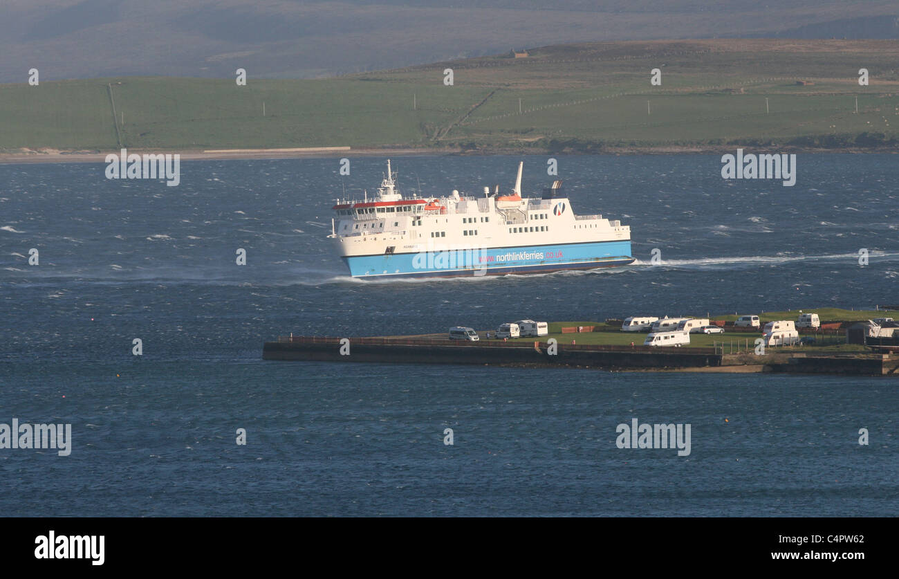 Northlink Ferry and Stromness campsite Orkney Scotland May 2011 Stock ...