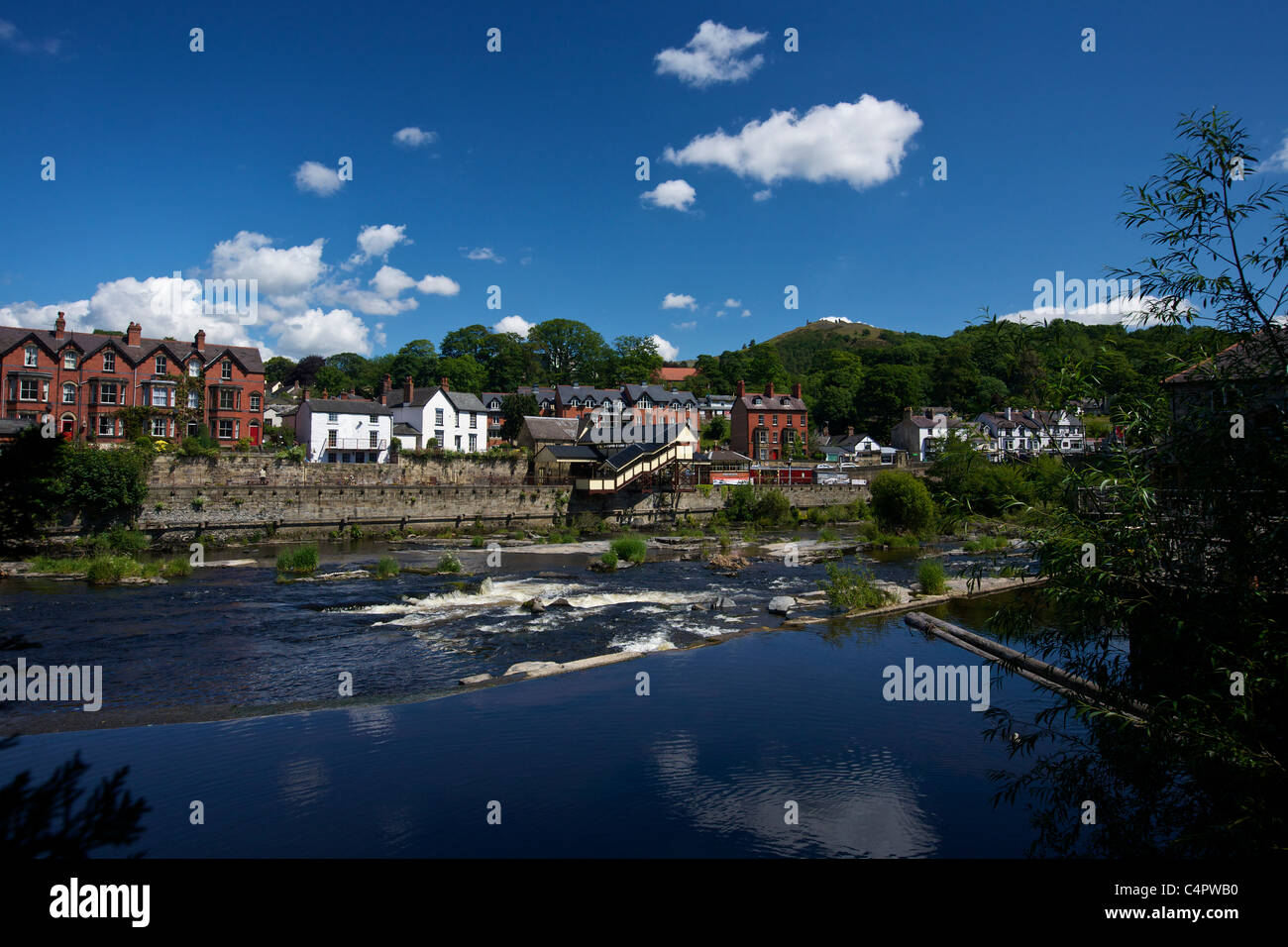 Llangollen Railway Station & the River Dee Llangollen Denbighshire ...