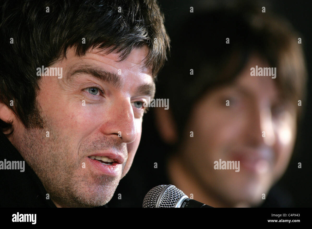 Noel Gallagher speaks during a press conference at Slane Castle, Slane ...