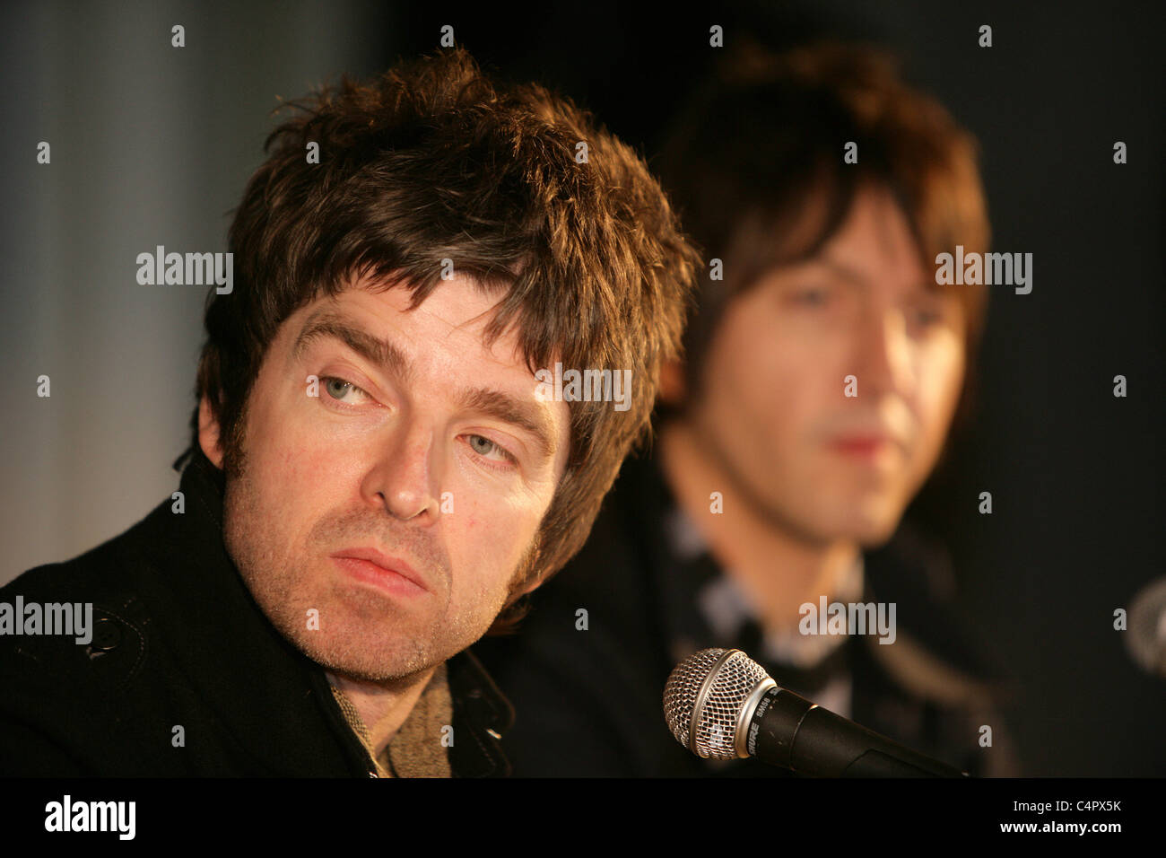 Noel Gallagher speaks during a press conference at Slane Castle, Slane ...
