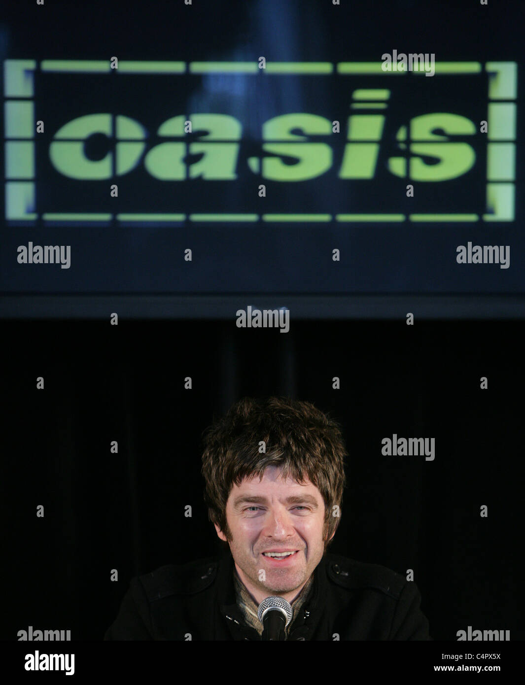 Noel Gallagher speaks during a press conference at Slane Castle, Slane ...