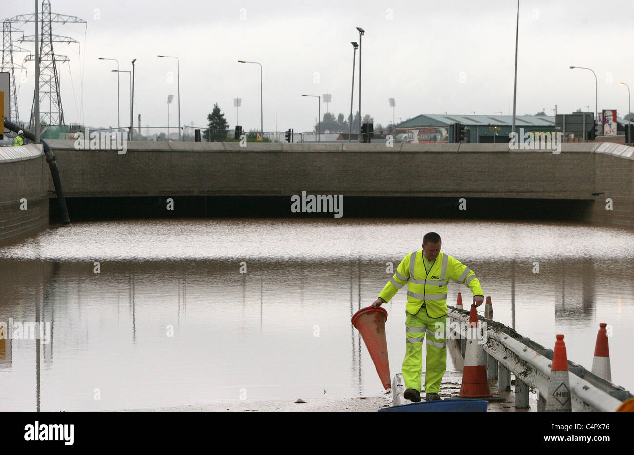 The Westlink road in Belfast, Northern Ireland is a dual carriageway ...