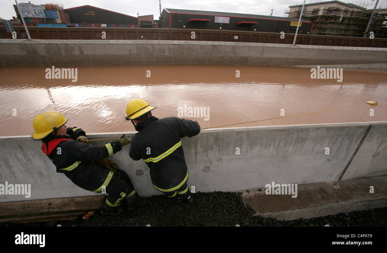 The Westlink road in Belfast, Northern Ireland is a dual carriageway ...