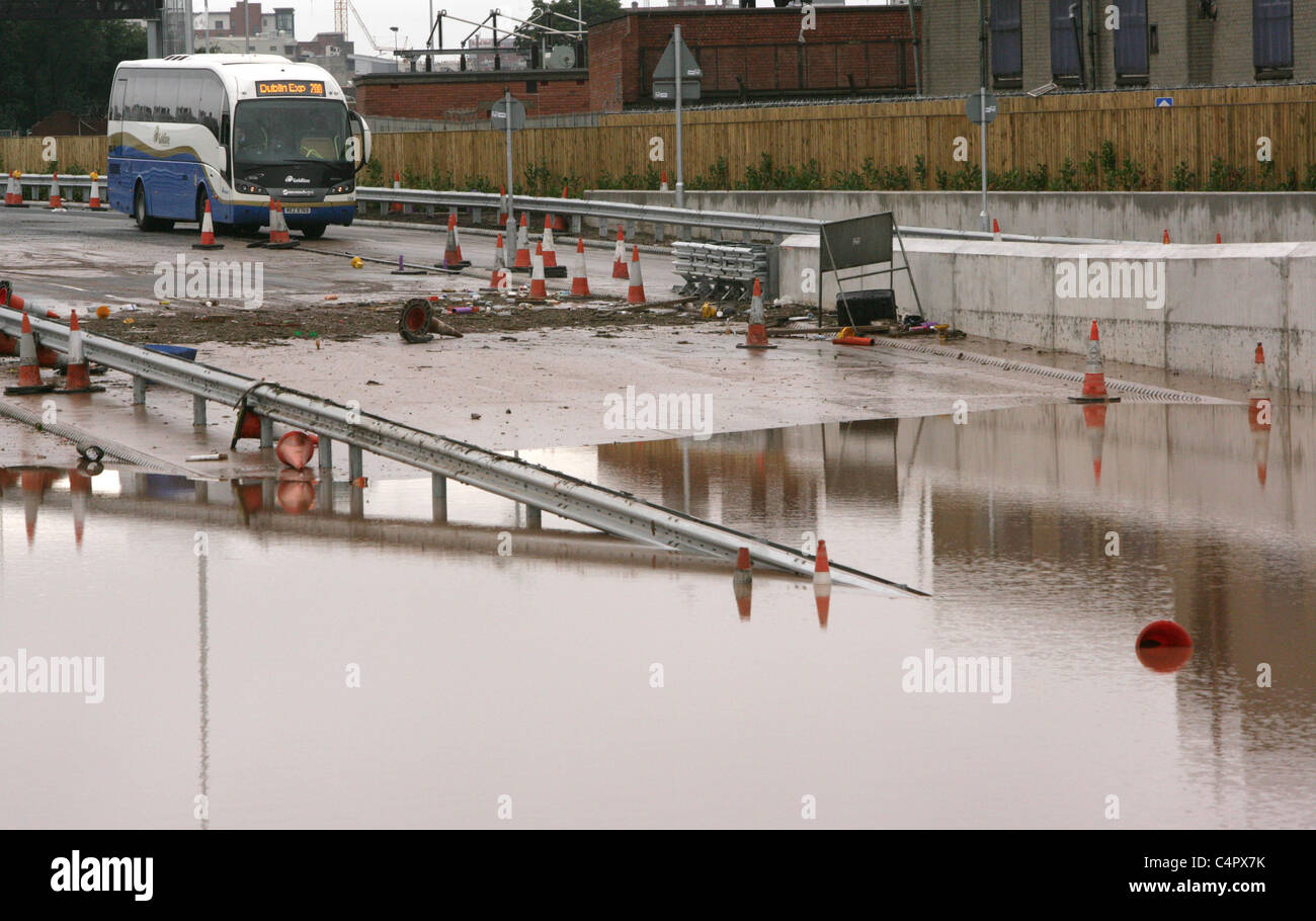 The Westlink road in Belfast, Northern Ireland is a dual carriageway ...