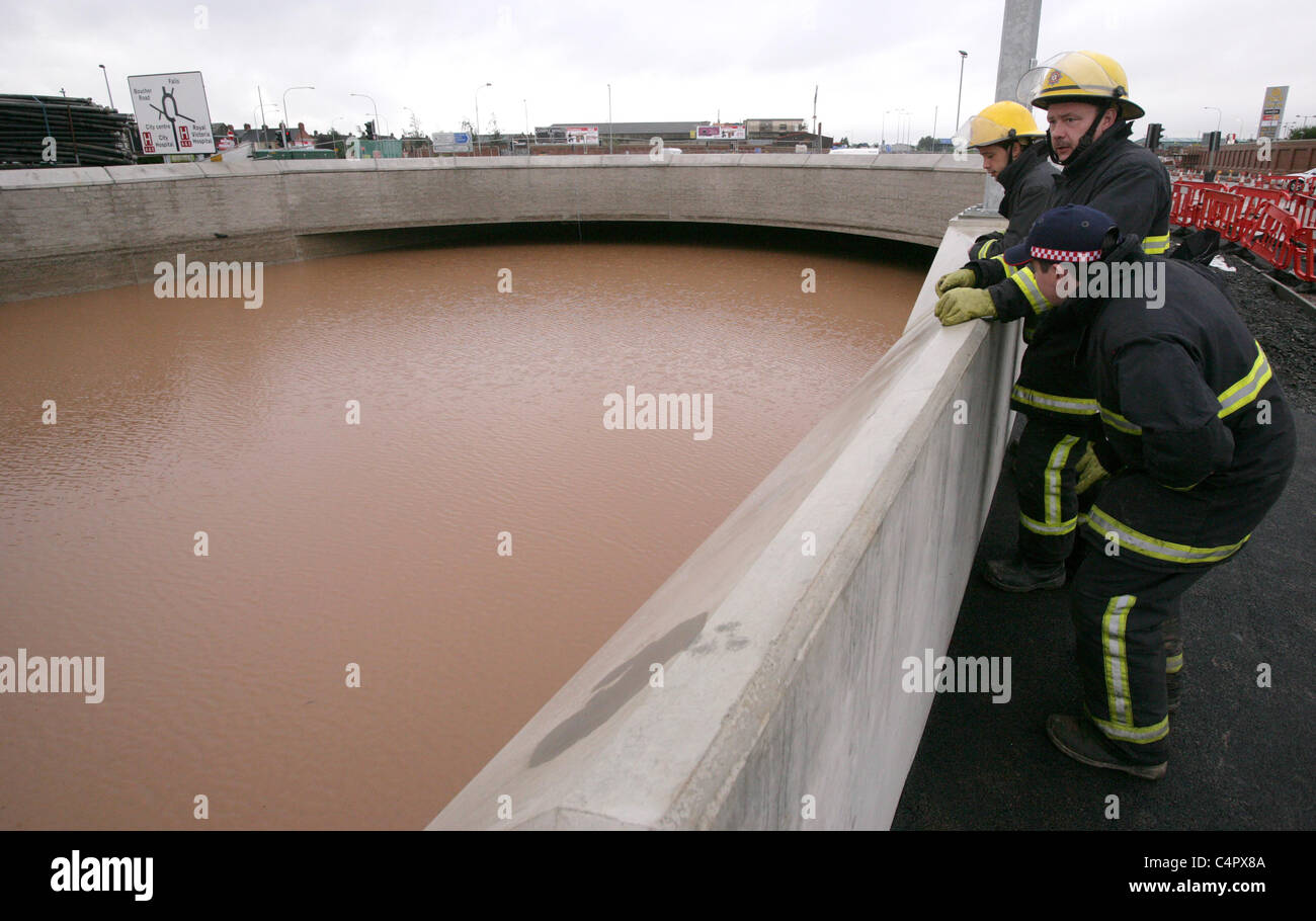 The Westlink road in Belfast, Northern Ireland is a dual carriageway ...