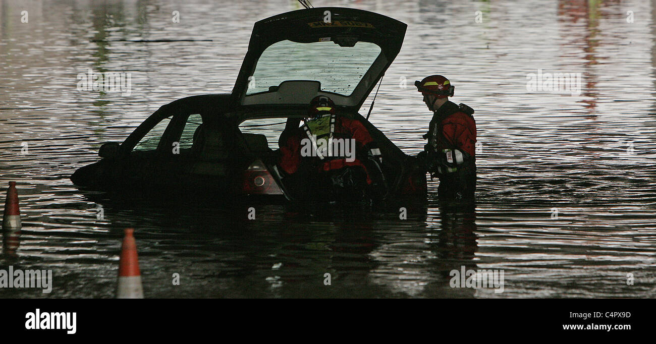 The Westlink road in Belfast, Northern Ireland is a dual carriageway ...