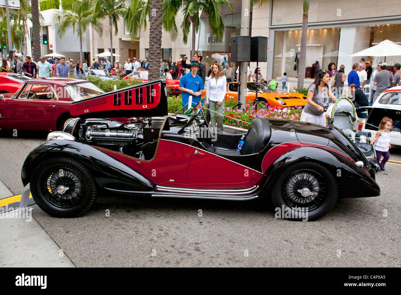 A 1936 Alfa Romeo 6C 2500 at the 2011 Rodeo Drive Concours Beverly ...