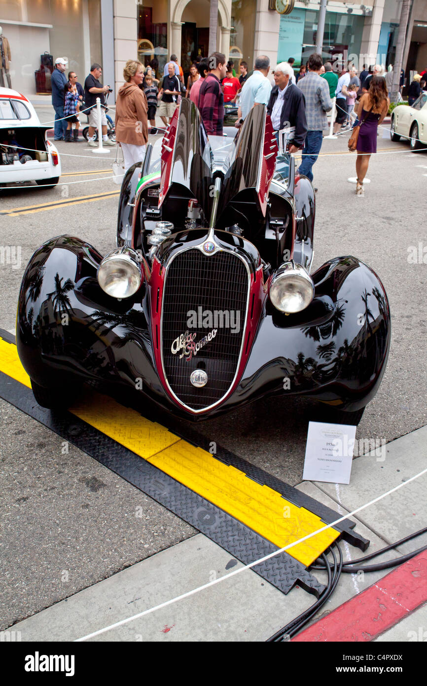 A 1936 Alfa Romeo 6C 2500 at the 2011 Rodeo Drive Concours Beverly ...