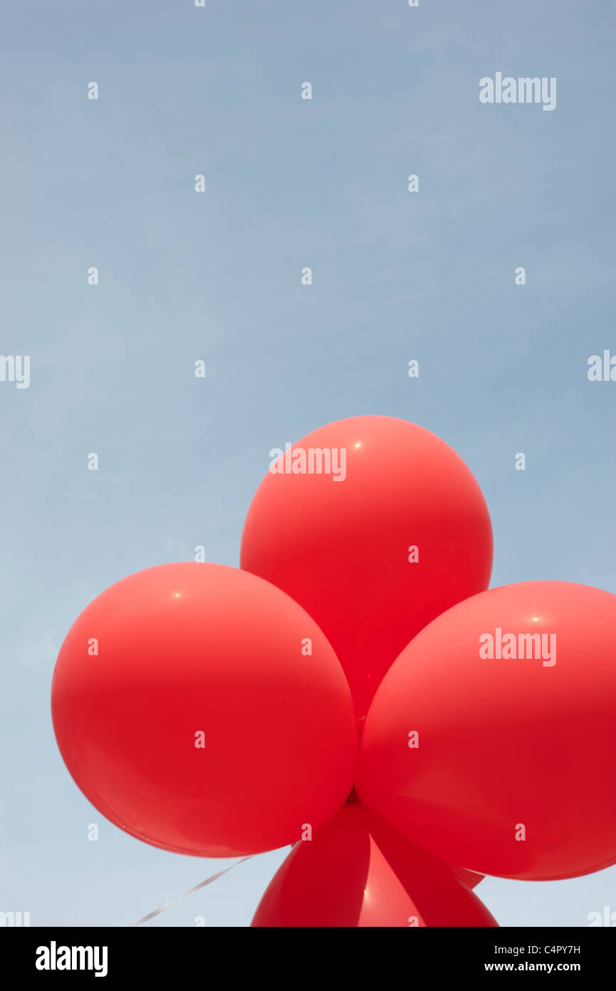 Decoration with red balloons Stock Photo - Alamy