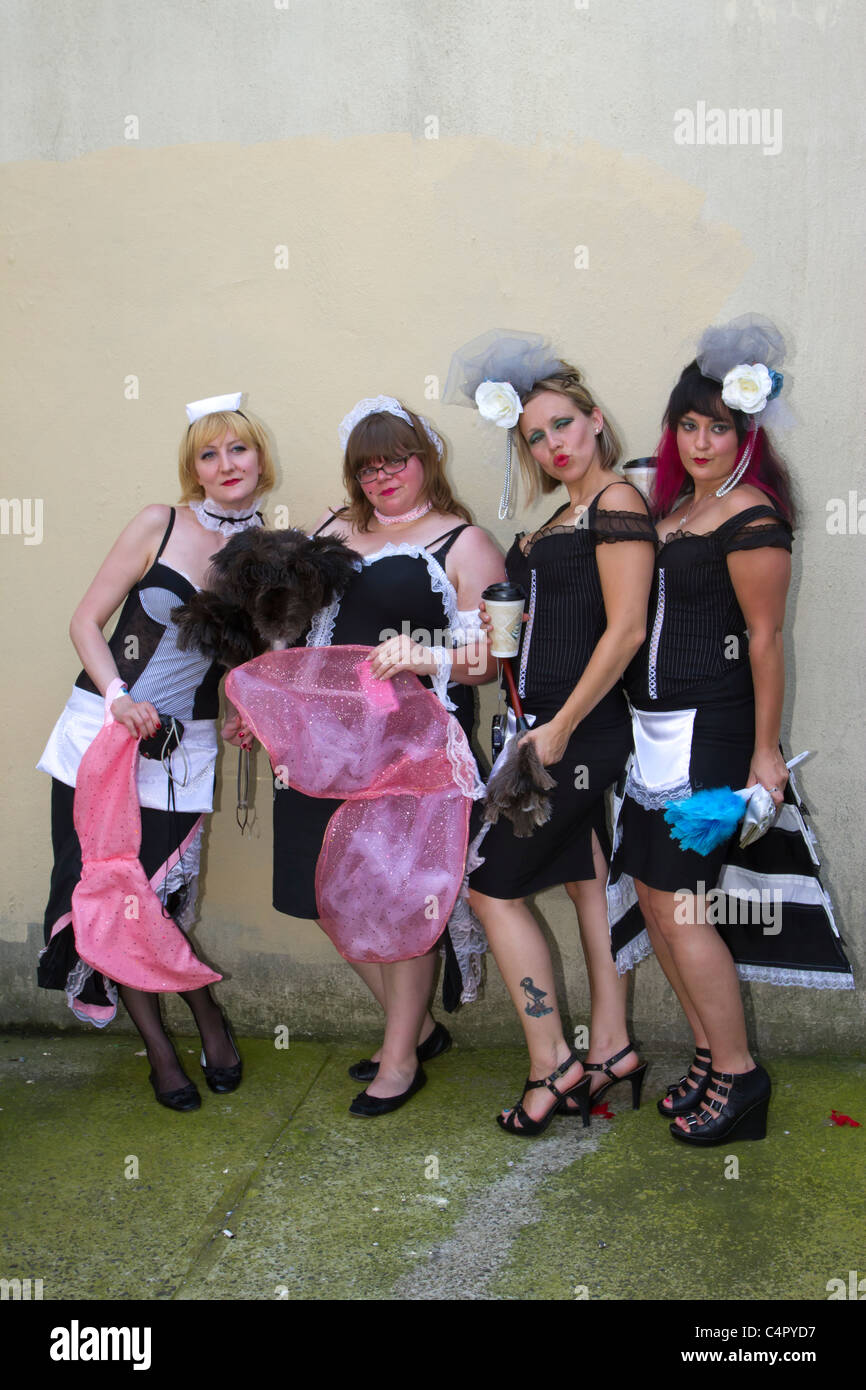 Four maids with attitude in the 2011 Mermaid Parade at Coney Island in ...