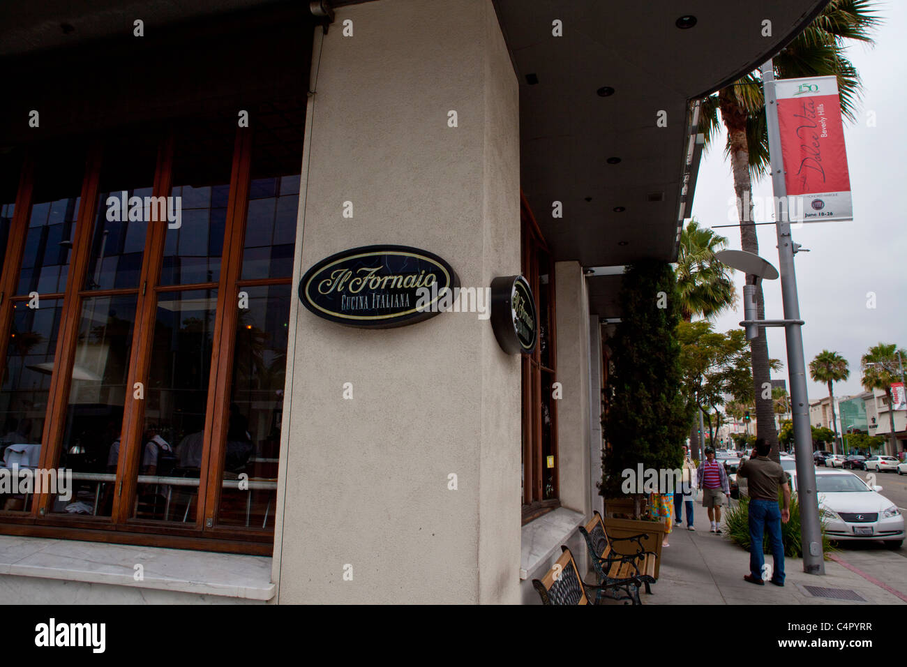 The restaurant il Fornaio in Beverly HIlls California Stock Photo - Alamy