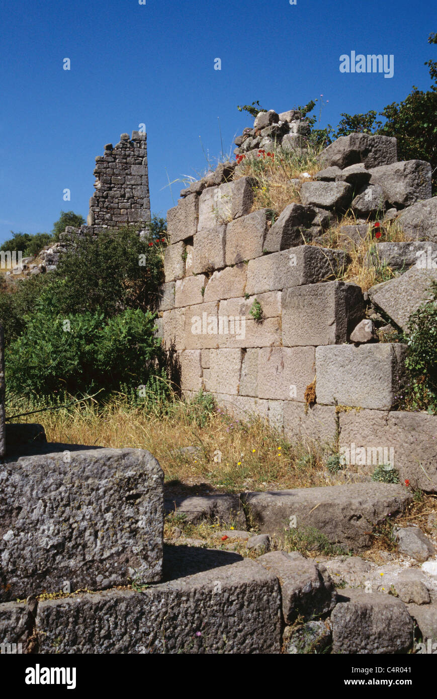 North wall of Eumenes II (c.180 BC) with Byzantine additions, Bergama ...