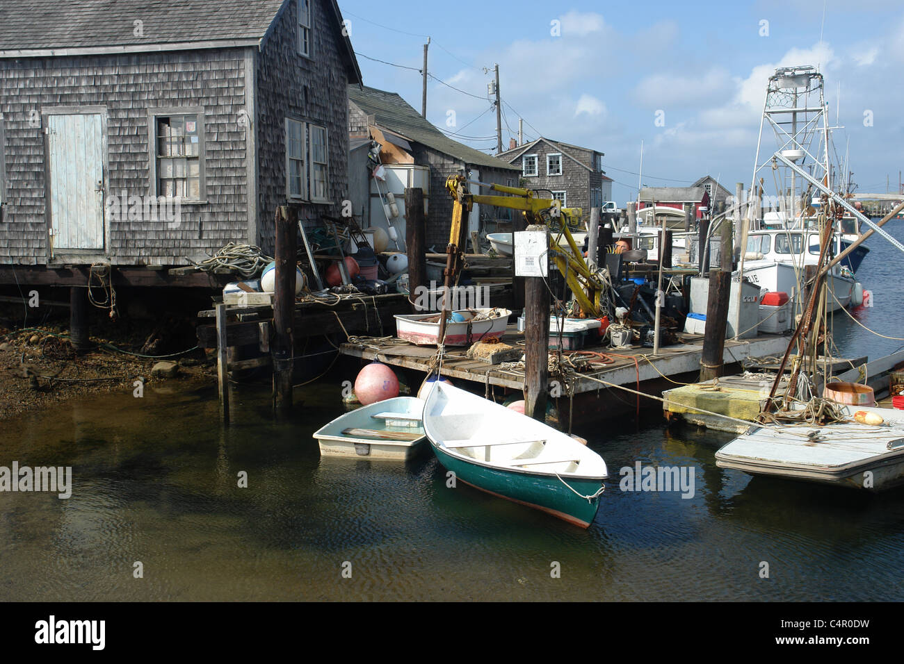 Boat in Menemsha Stock Photo - Alamy