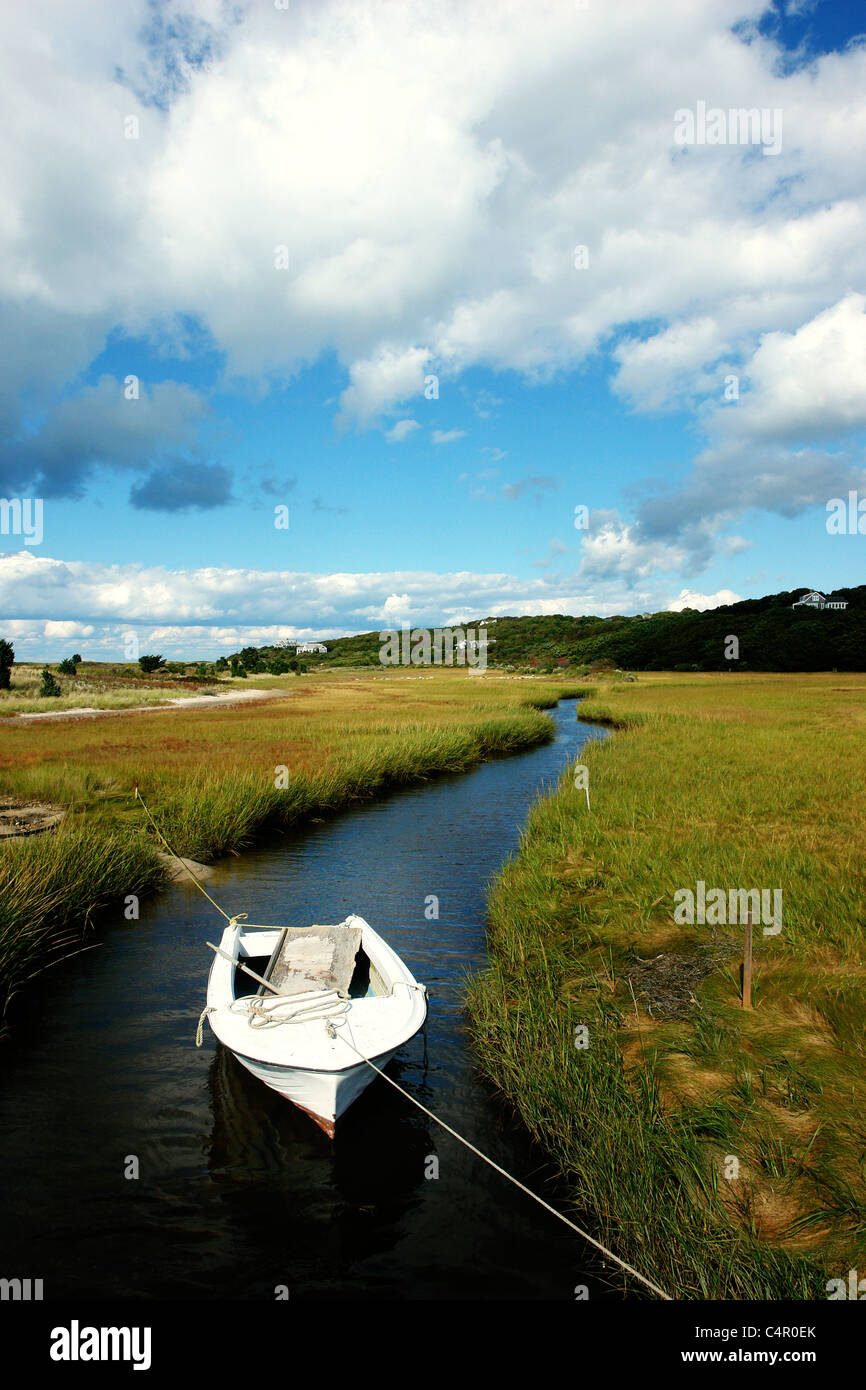 Boat in Menemsha Stock Photo - Alamy