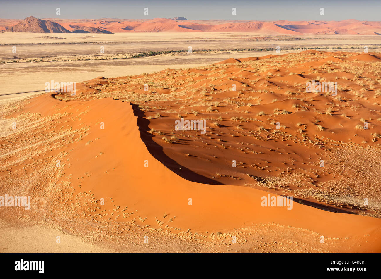 Aerial view of desert sand dunes, Namibia Stock Photo - Alamy