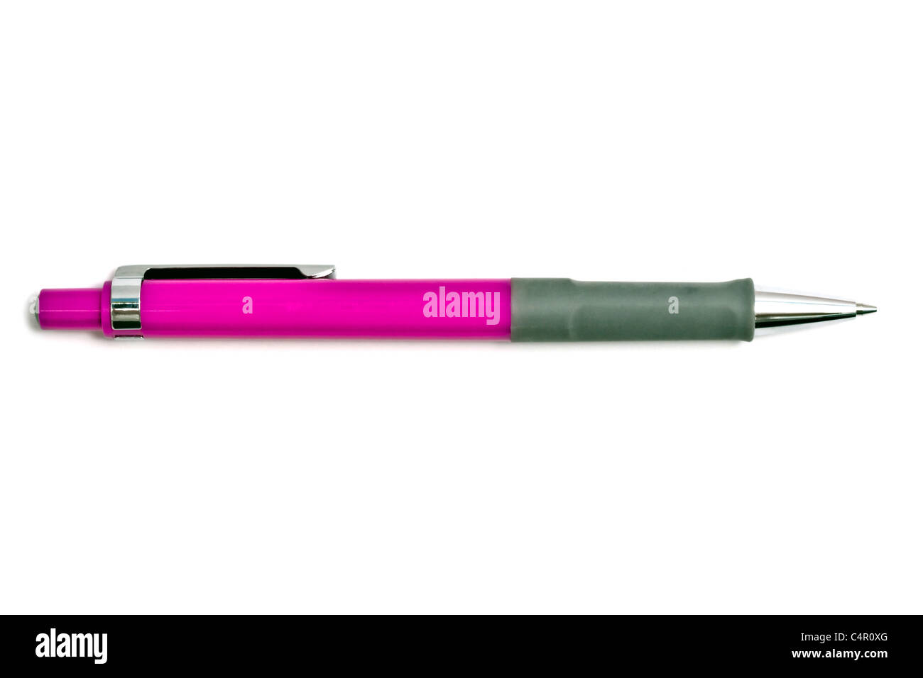 Pink pen isolated on white background Stock Photo - Alamy