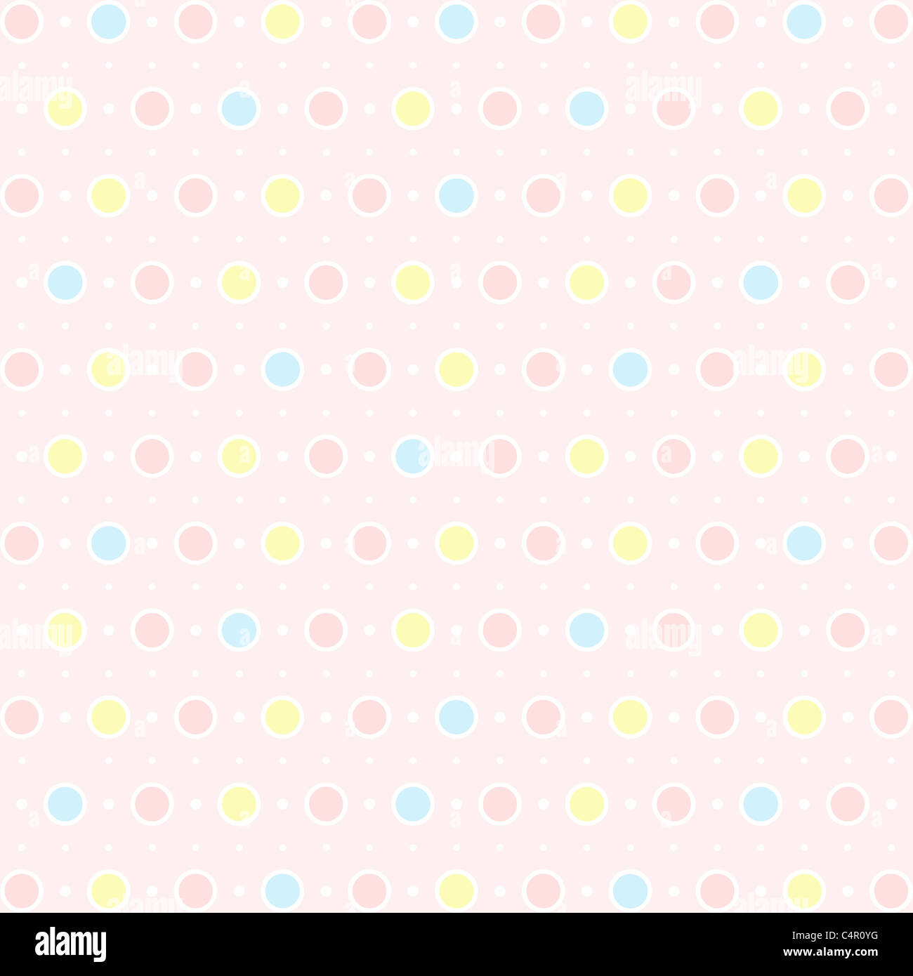 Seamless pattern of colorful polka dots background Stock Photo - Alamy