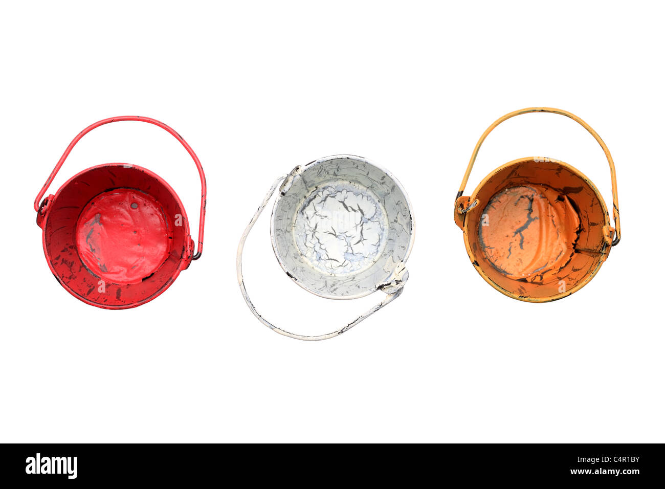 Colorful bucket isolated on white background Stock Photo - Alamy