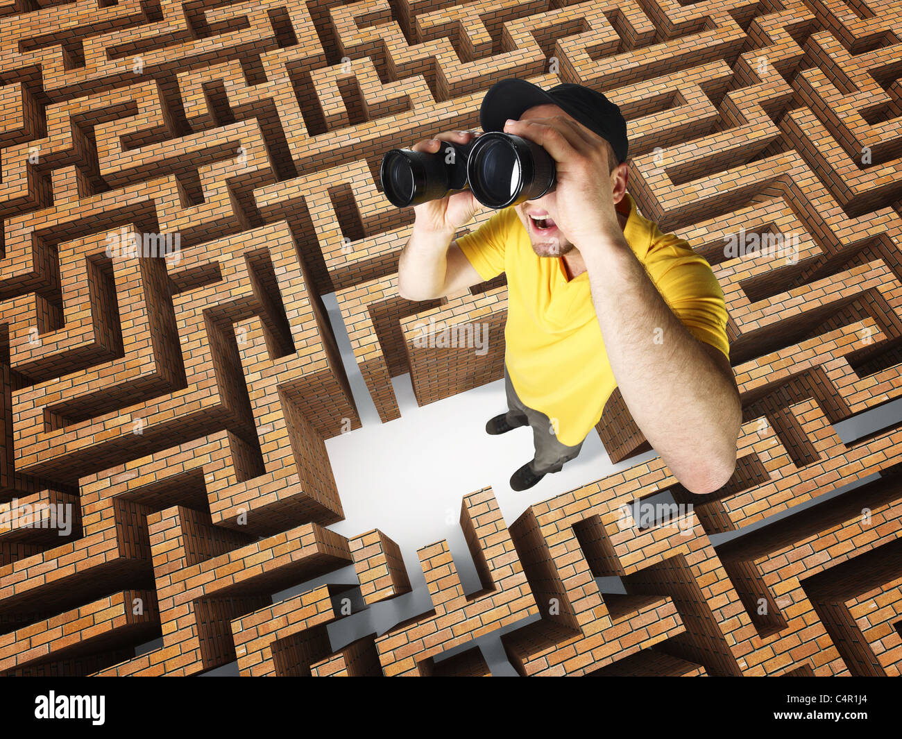 Brick maze hi-res stock photography and images - Alamy