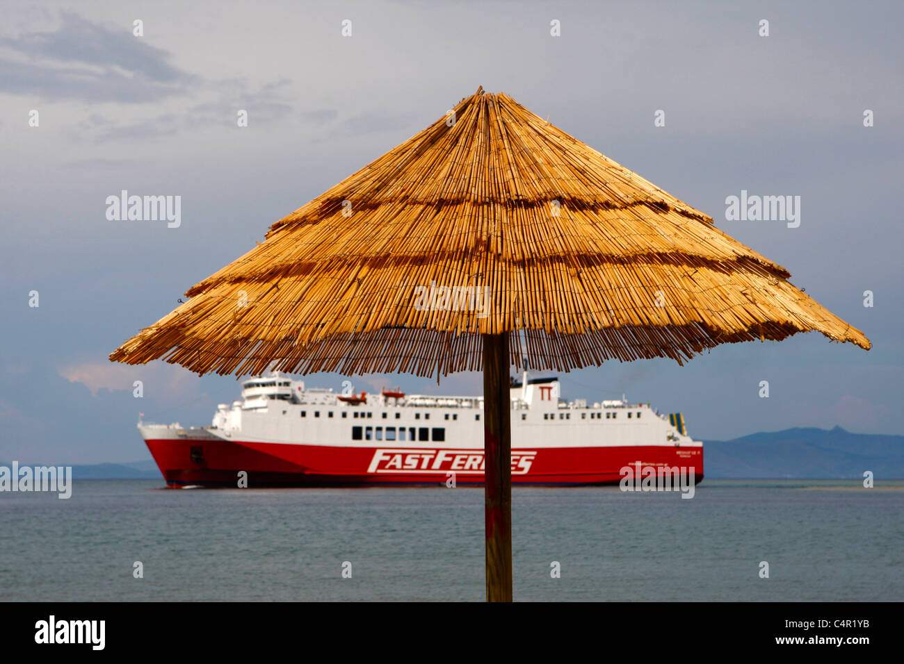 Greek ferry at Rafina port Stock Photo - Alamy