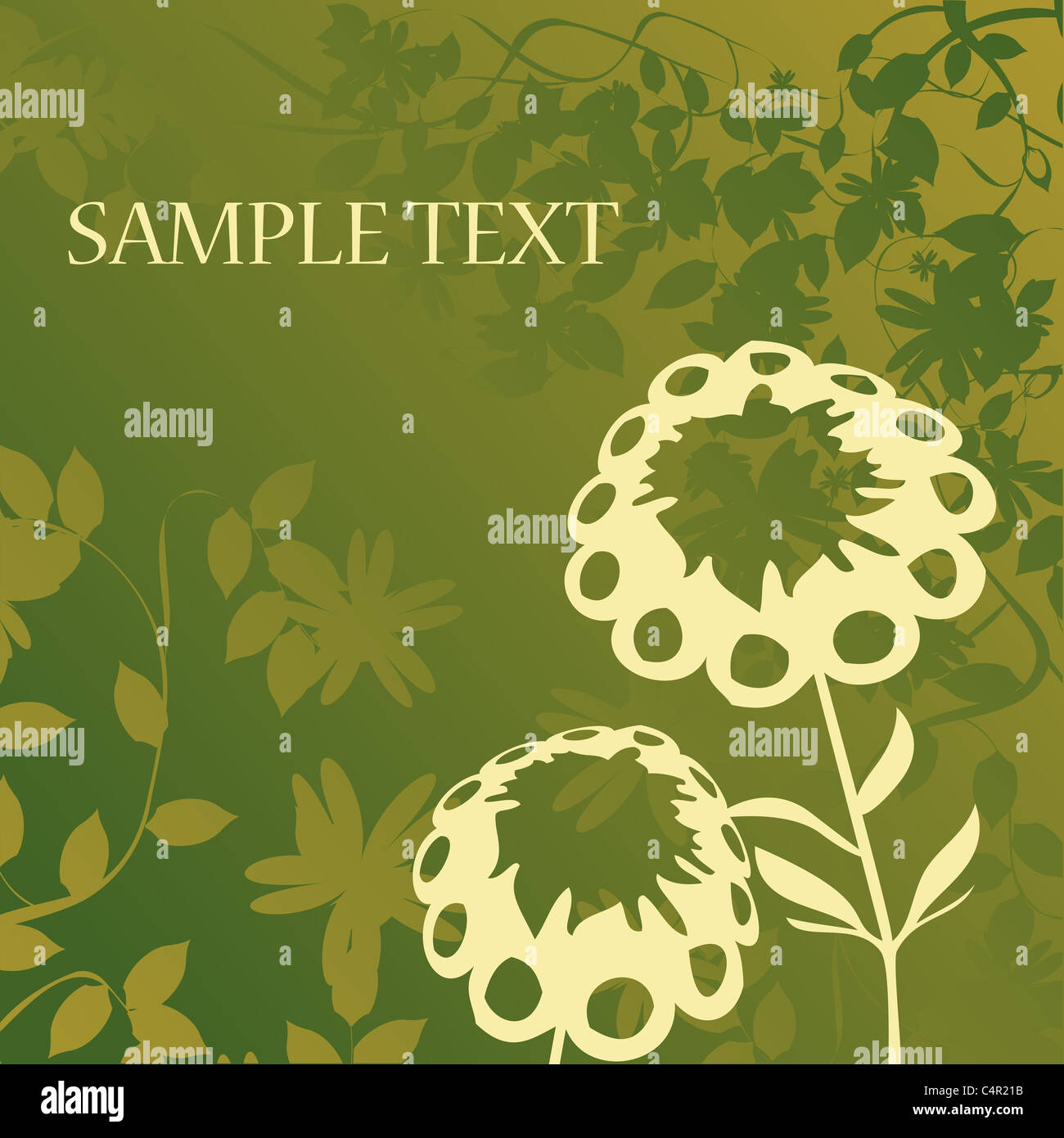 Spring background with flowers foliage and room for text Stock Photo ...