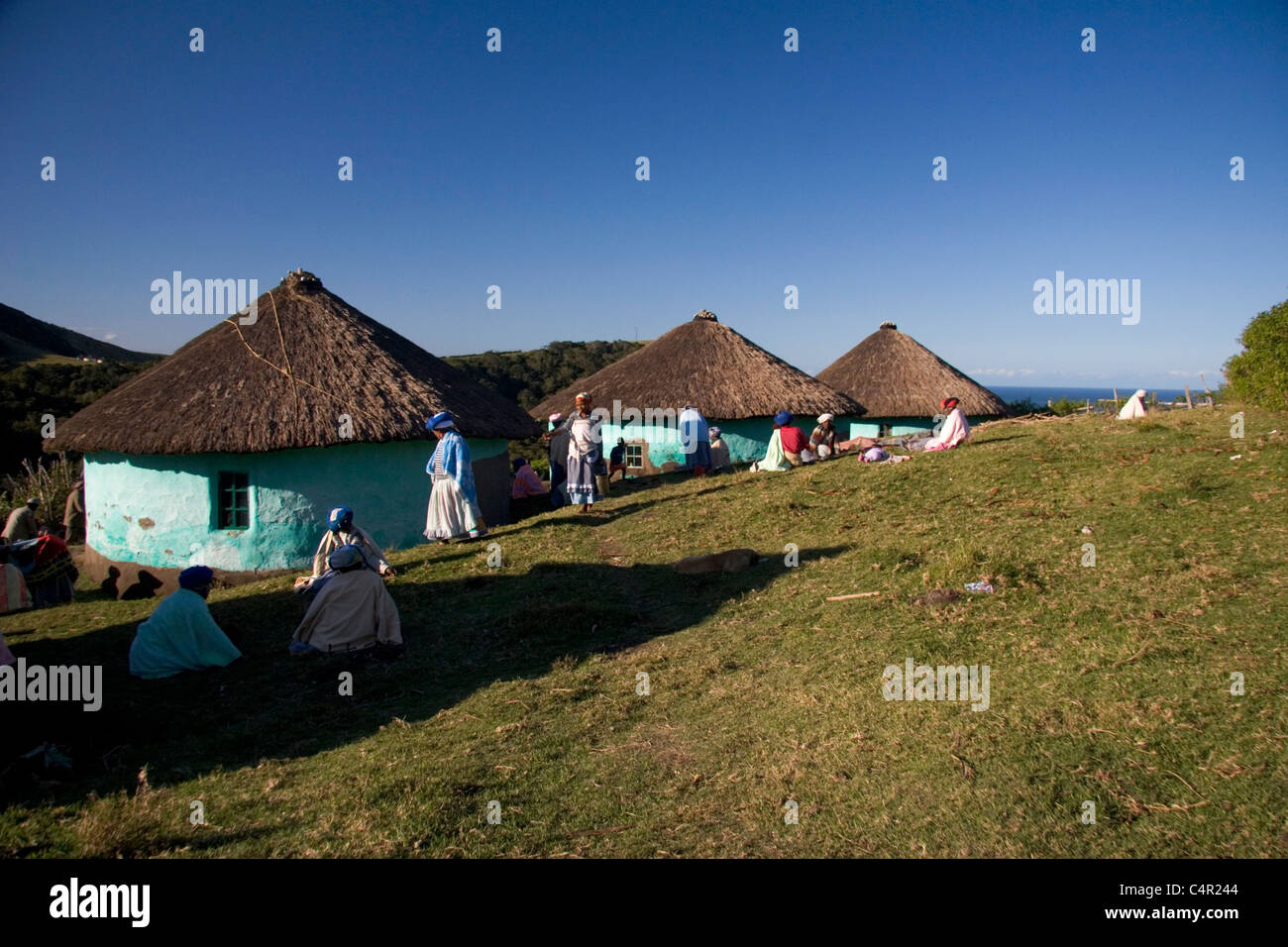 Locals await the return of their boys in this annual ceremony, Transkei ...